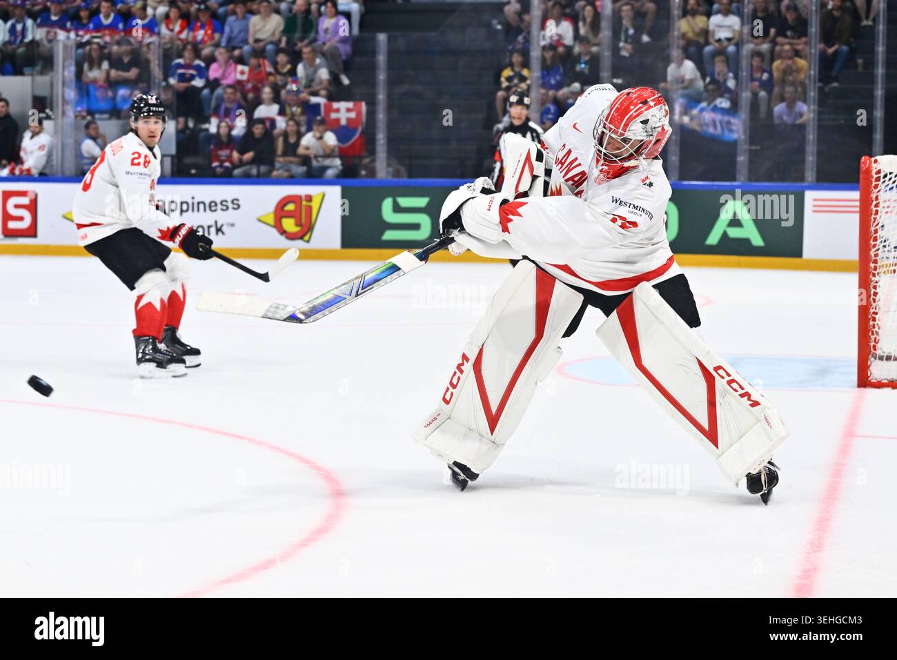 Goalkeeper Jet Greaves (CAN) in action during to the group B match of ...