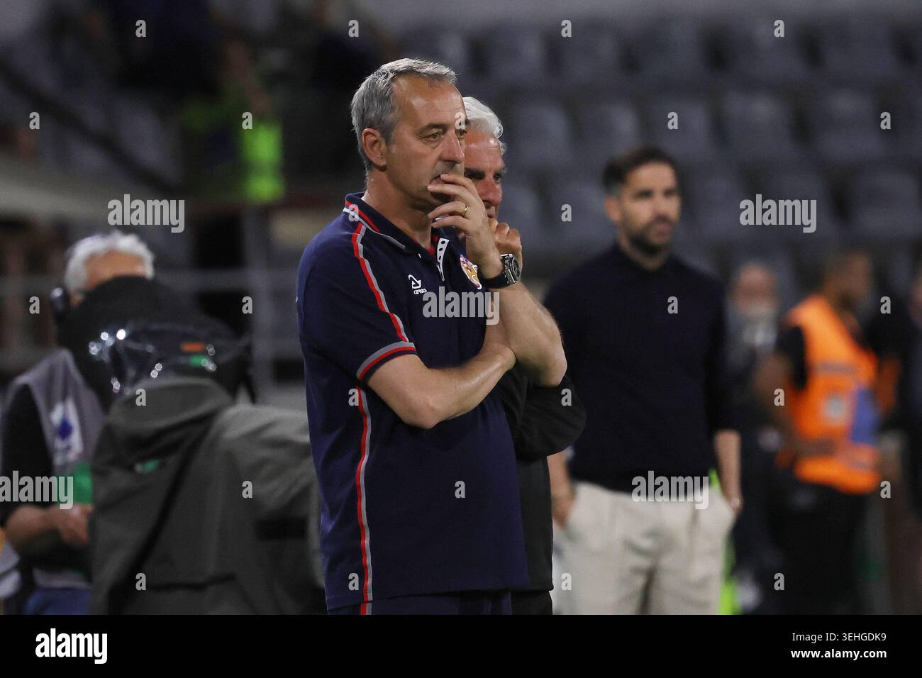 Cremonese's head coach Davide Nicola during the Serie A soccer match ...