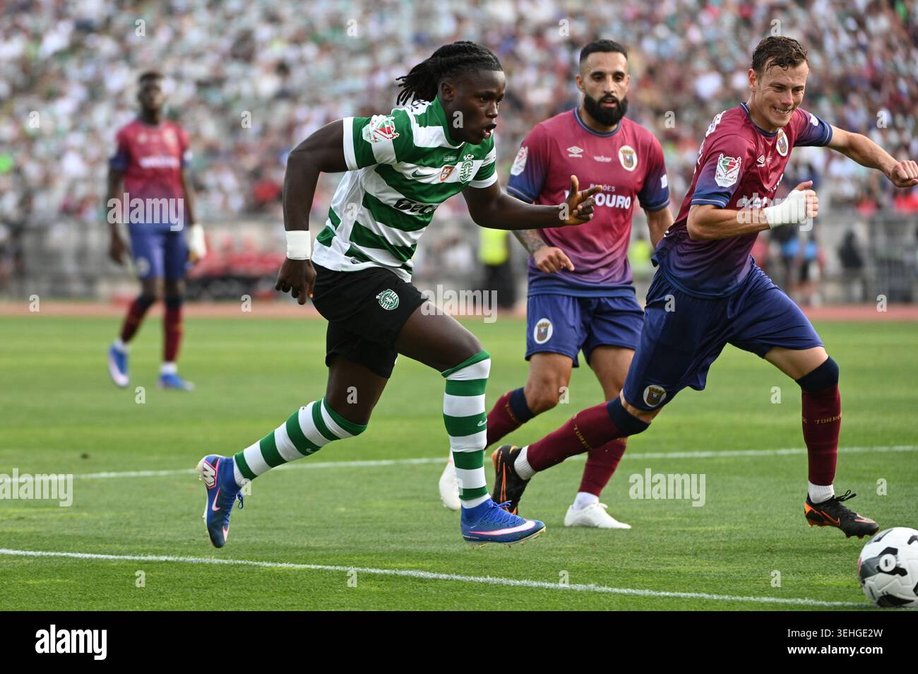 Oeiras, Portugal. 24 May 2026. QUENDA forward of Sporting CP in action ...