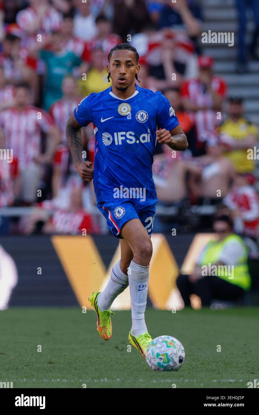 Joao Pedro of Chelsea runs at goal during the Sunderland v Chelsea ...