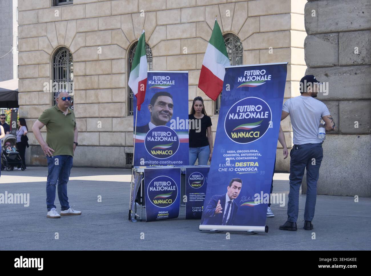 IPA85049762 - Militants of Futuro Nazionale with placards and flags ...