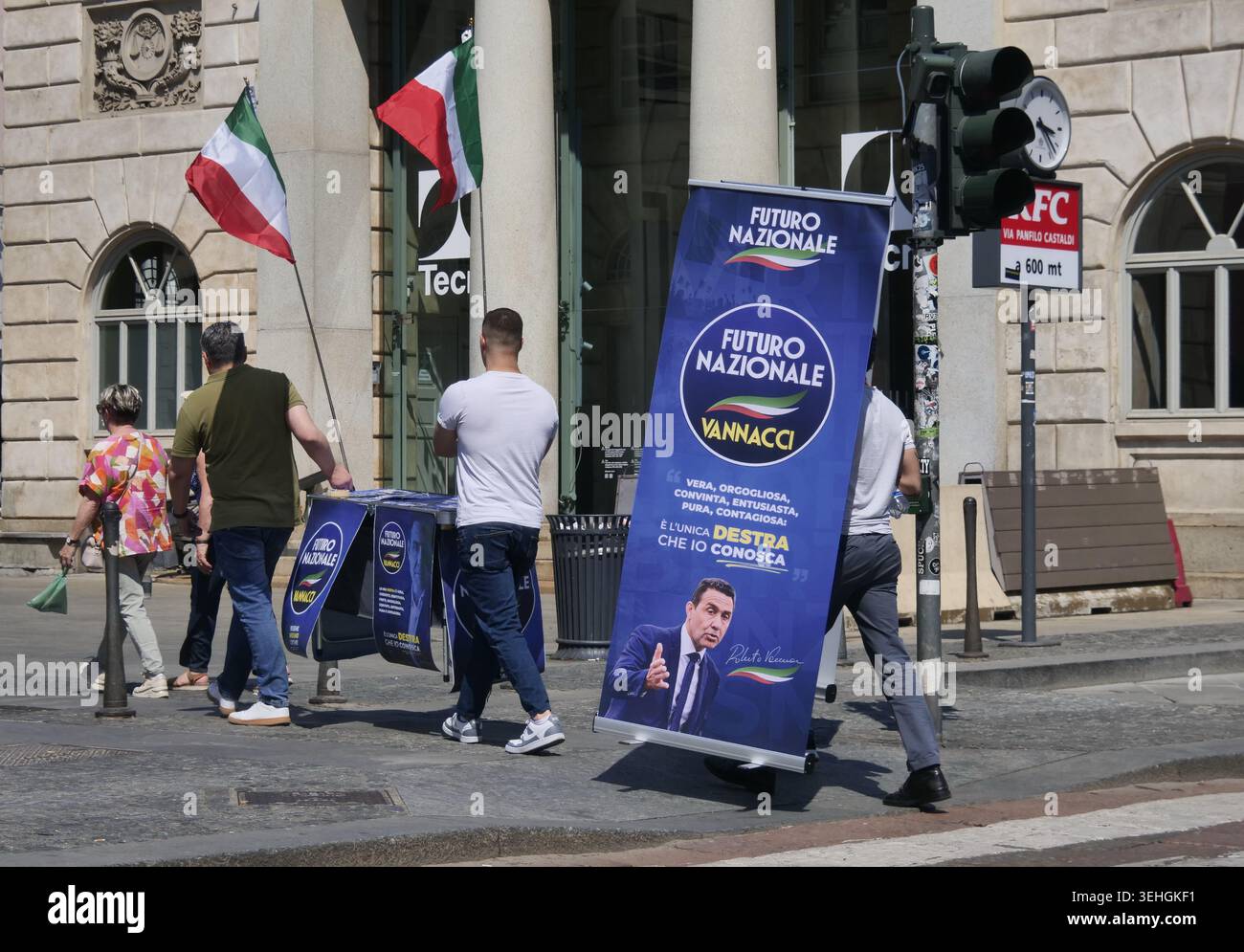 IPA85049766 - Militants of Futuro Nazionale with placards and flags ...