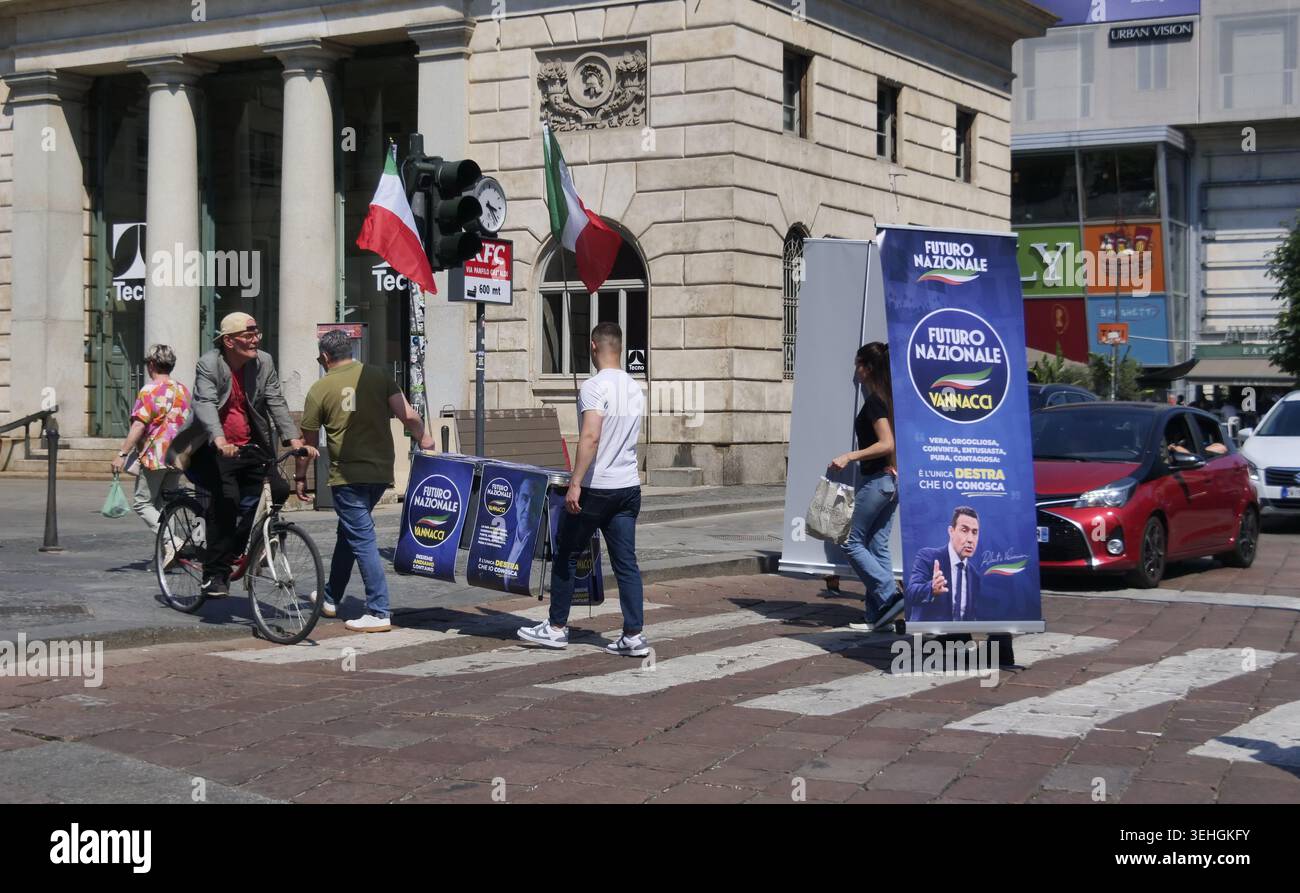 IPA85049767 - Militants of Futuro Nazionale with placards and flags ...