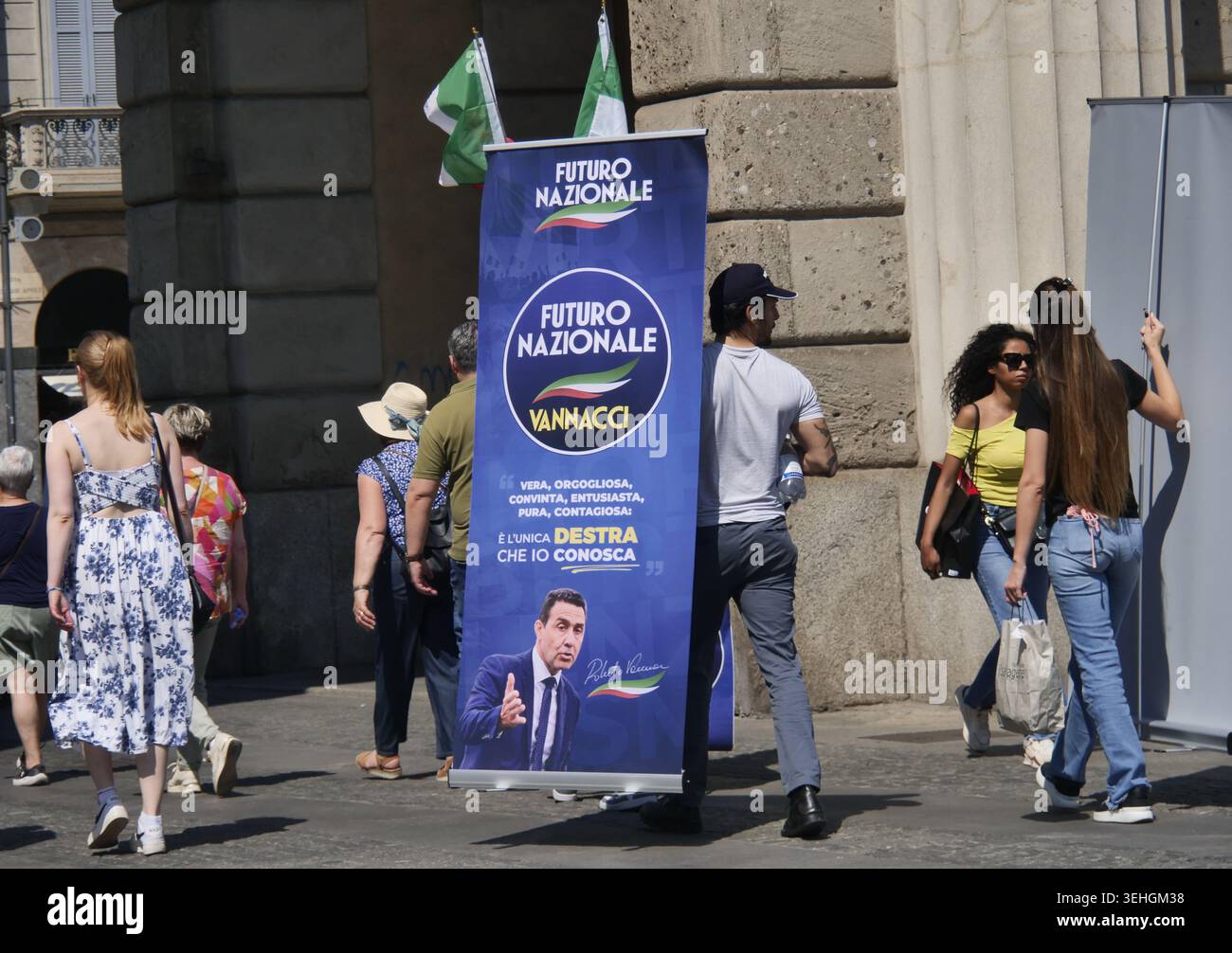 IPA85049764 - Militants of Futuro Nazionale with placards and flags ...