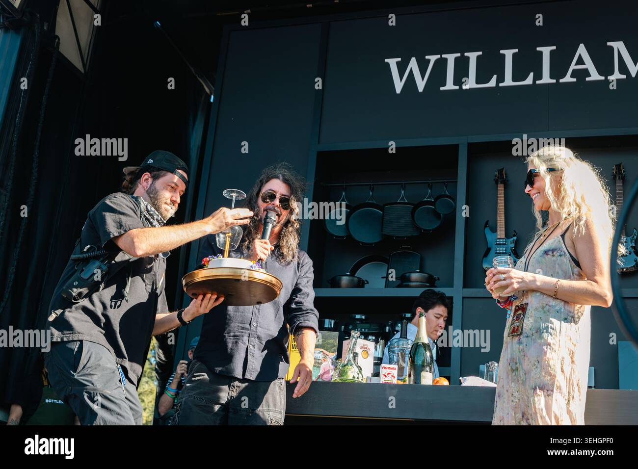 Dave Grohl, and Jordyn Blum seen onstage at 2026 BottleRock at Napa ...