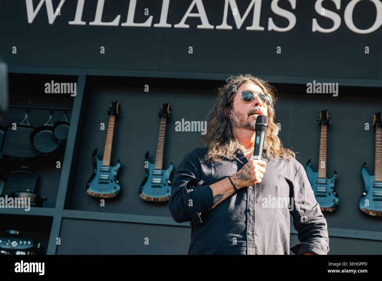Dave Grohl is seen onstage at 2026 BottleRock at Napa Valley Expo on ...