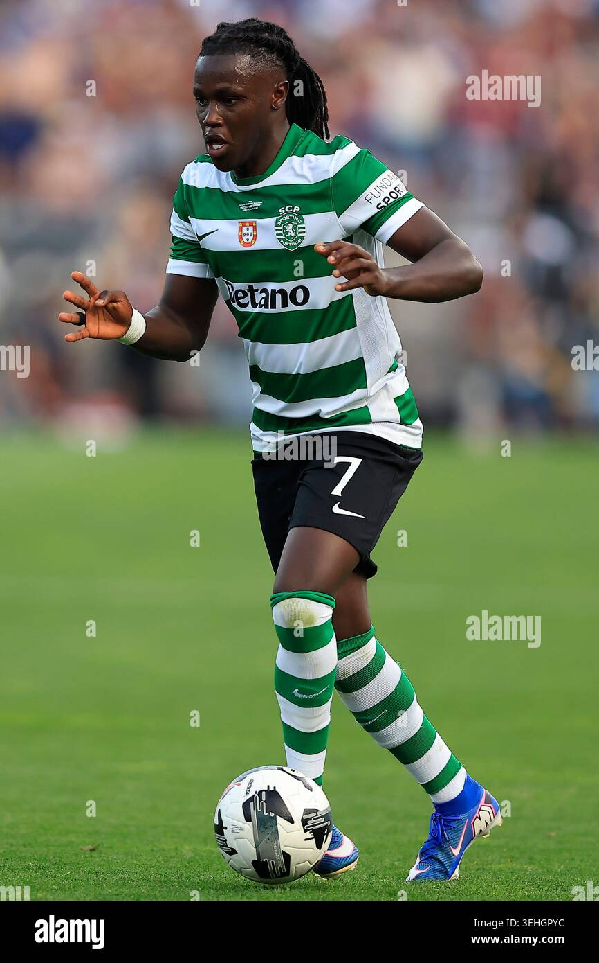 Geovany Quenda of Sporting CP during the Portuguese Cup final match ...