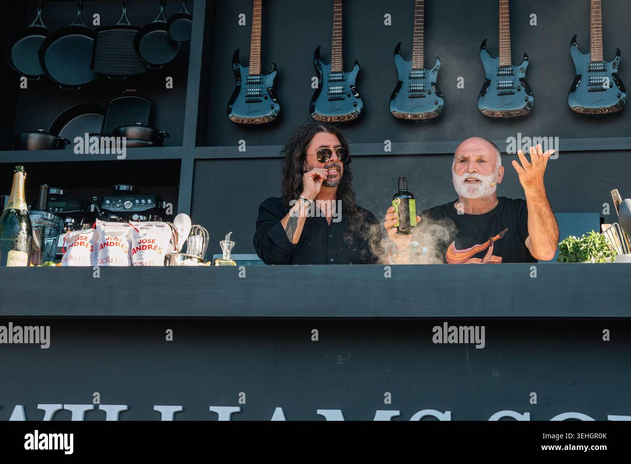 Dave Grohl and Chef José Andrés seen onstage at 2026 BottleRock at Napa ...