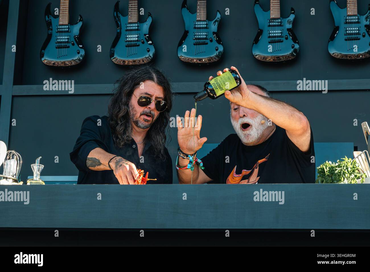 Dave Grohl and Chef José Andrés seen onstage at 2026 BottleRock at Napa ...