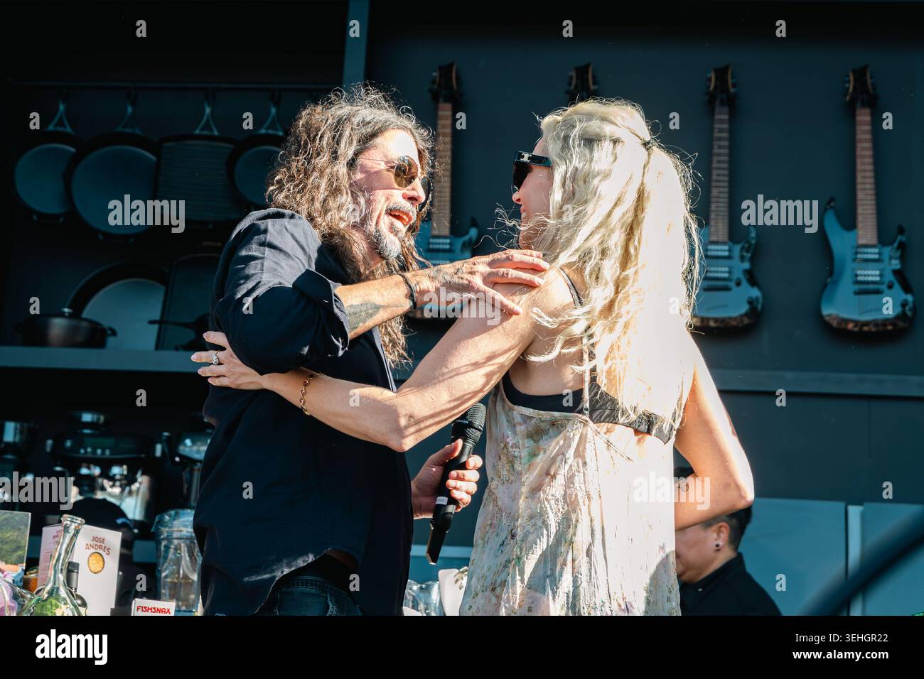 Dave Grohl, and Jordyn Blum seen onstage at 2026 BottleRock at Napa ...