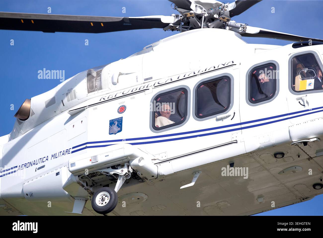 Pope Leo XIV arrives by helicopter for his pastoral visit to Acerra ...