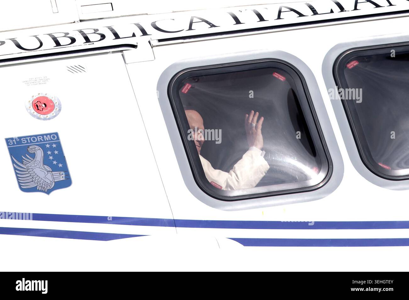 Pope Leo XIV arrives by helicopter for his pastoral visit to Acerra ...