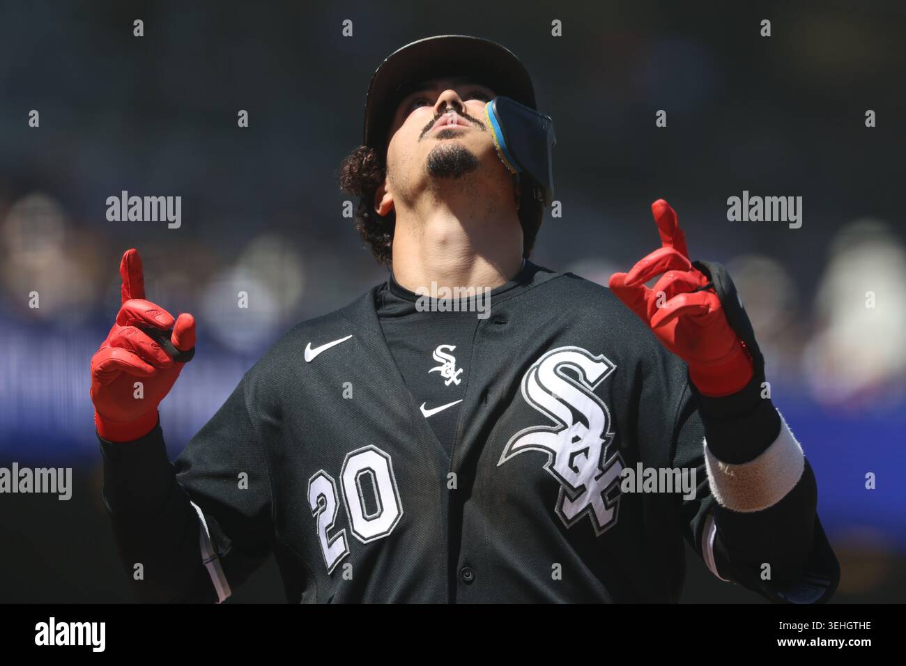 Chicago White Sox's Miguel Vargas rounds the bases after hitting a home ...