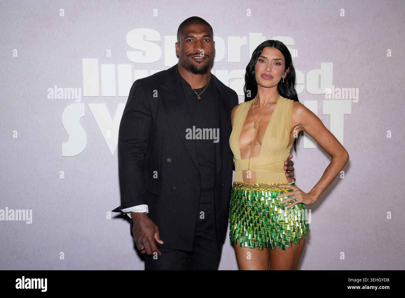 Larry English and Nicole Williams-English attend the Sports Illustrated ...