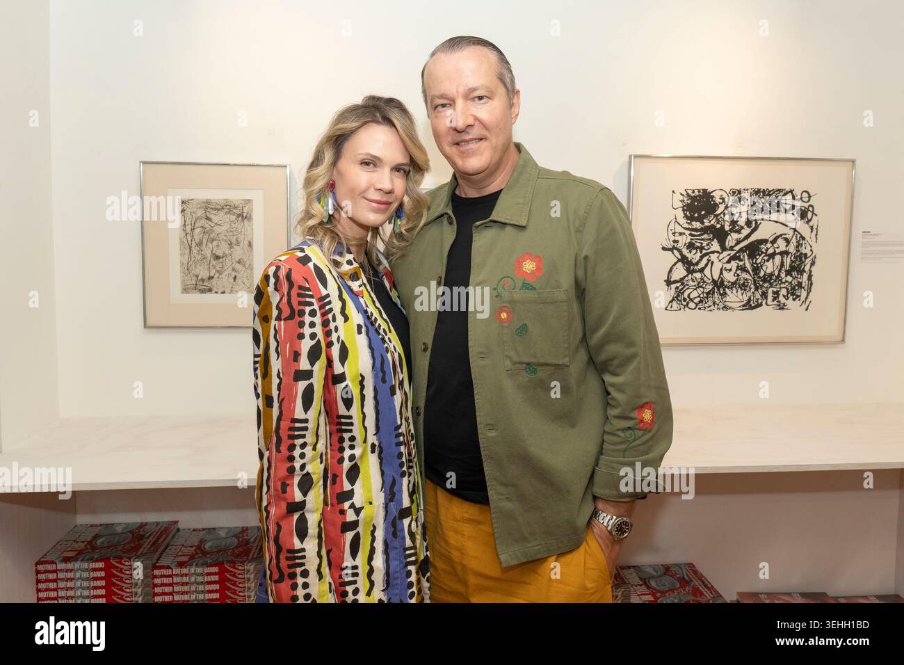 Courtney O'Connor and Rob Crabb attends BlackBook Art Gallery’s summer ...