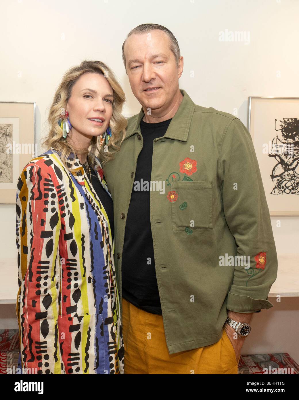 Courtney O'Connor and Rob Crabb attends BlackBook Art Gallery’s summer ...