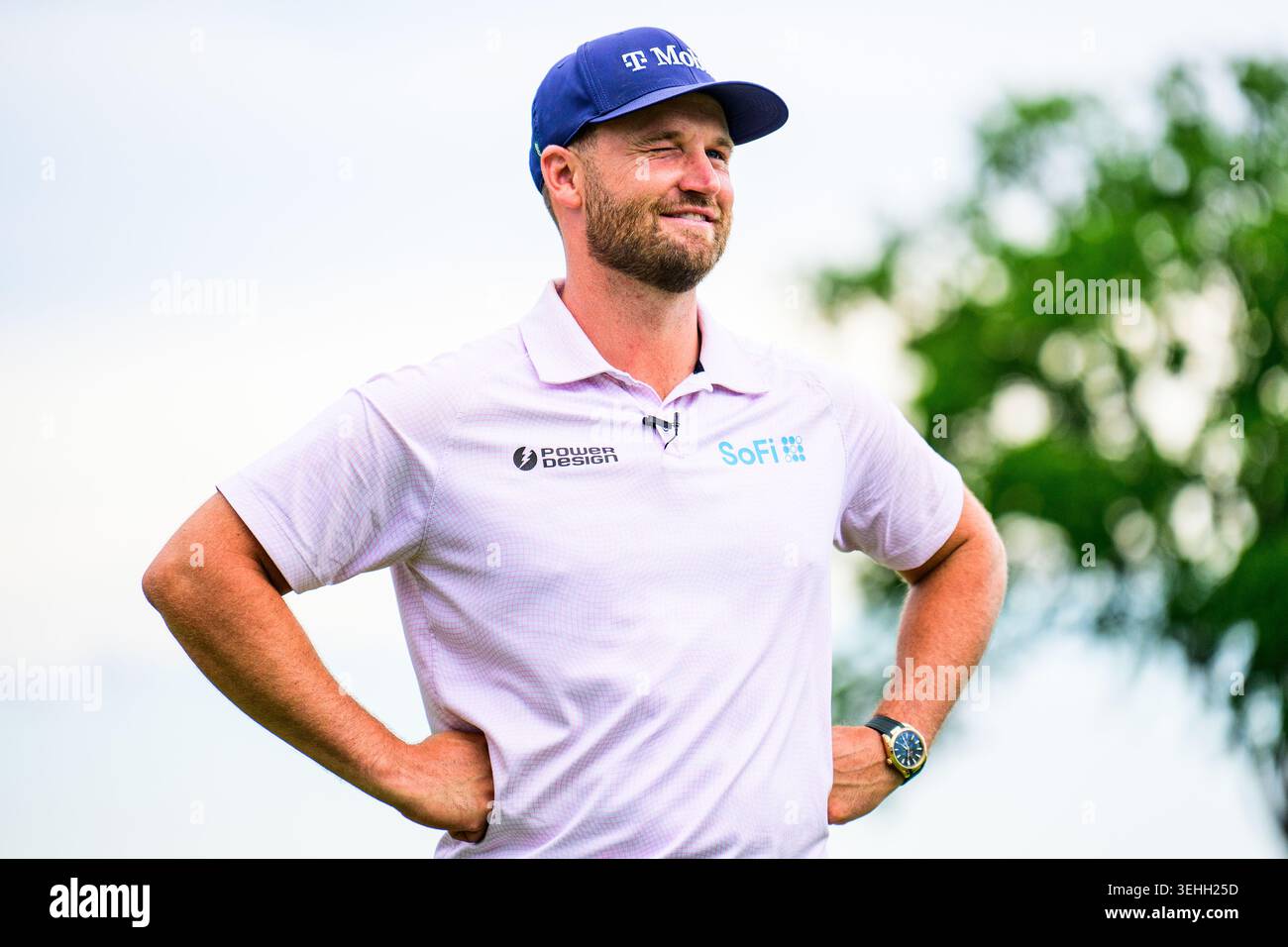 May 24, 2026, Mckinney, Texas, USA: Wyndham Clark winks over to the ...