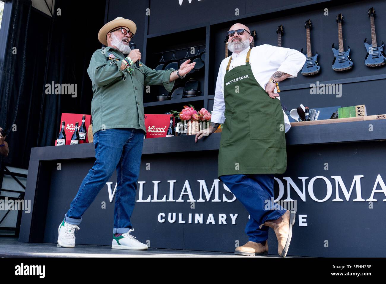 Andrew Zimmern, left, and Evan Funke are seen during BottleRock Napa ...