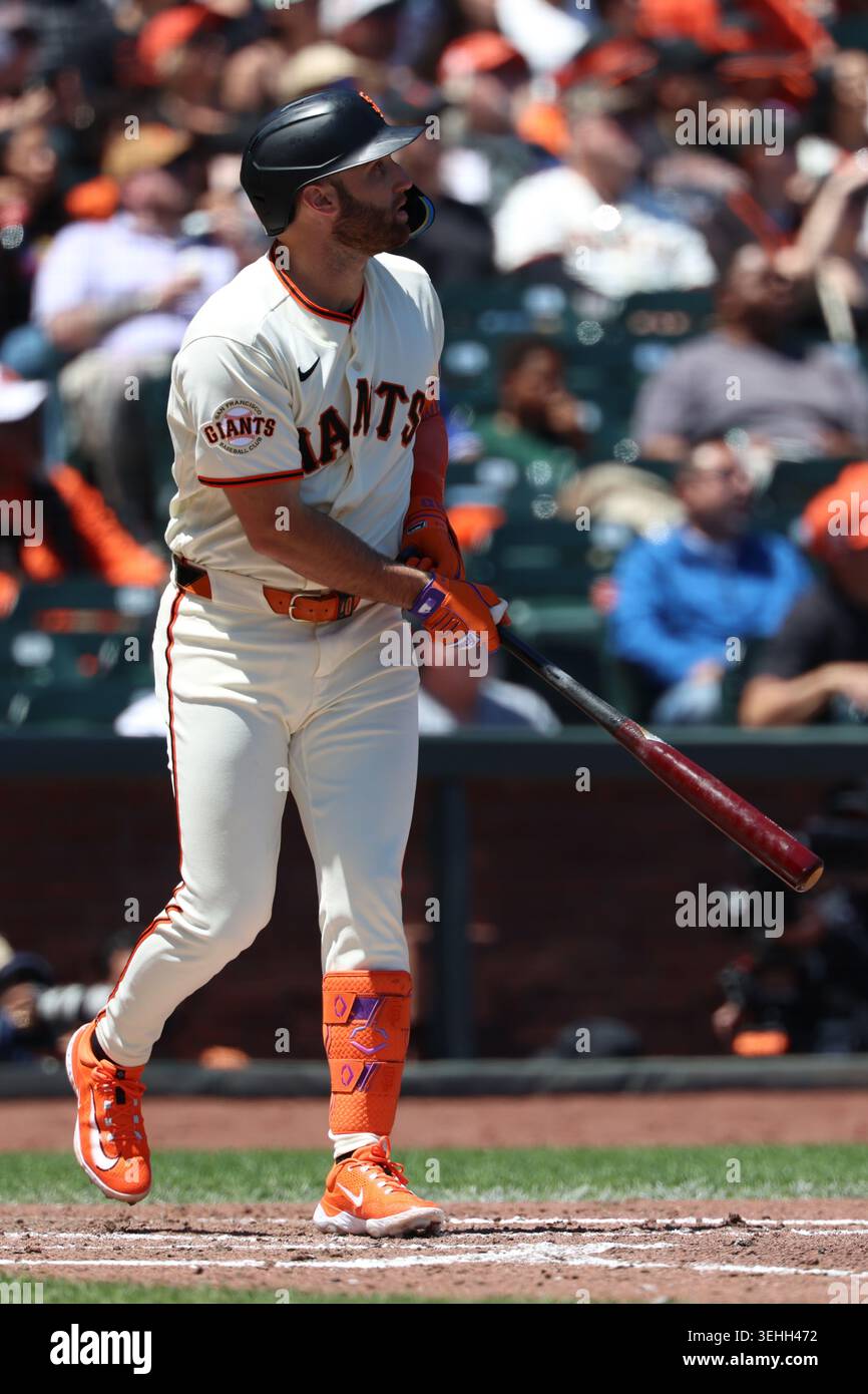 San Francisco Giants' Casey Schmitt hits a two-run home run during the ...