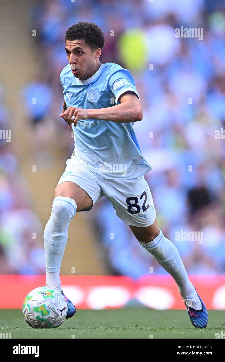 Rico Lewis of Manchester City during the Manchester City v Aston Villa ...