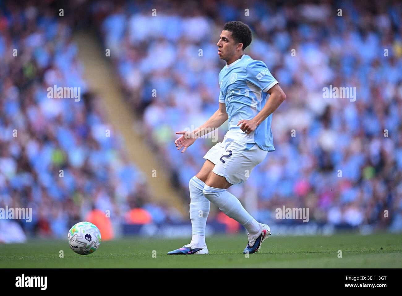 Rico Lewis of Manchester City during the Manchester City v Aston Villa ...