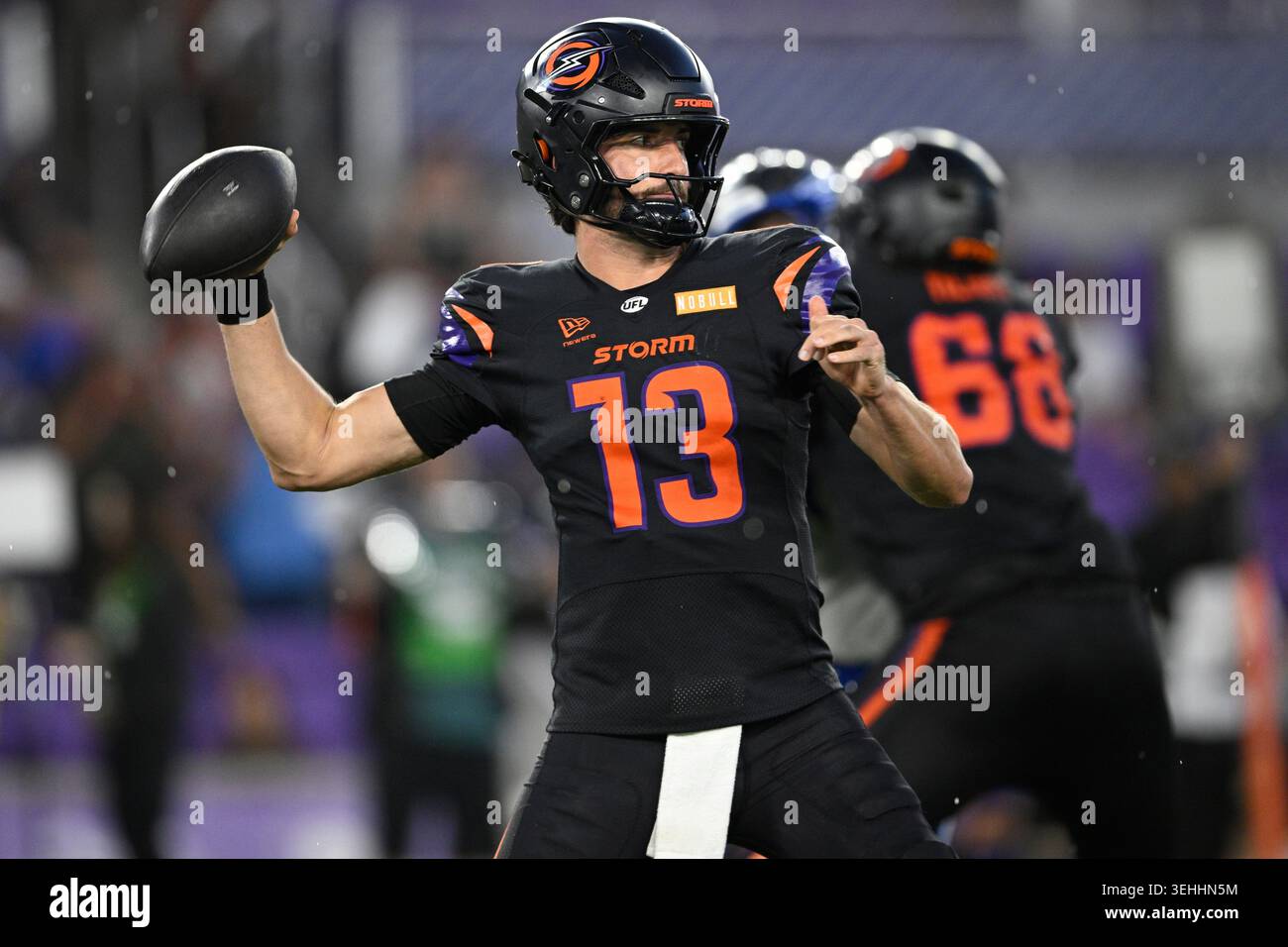 Orlando Storm quarterback Jack Plummer (13) throws a pass during a UFL ...
