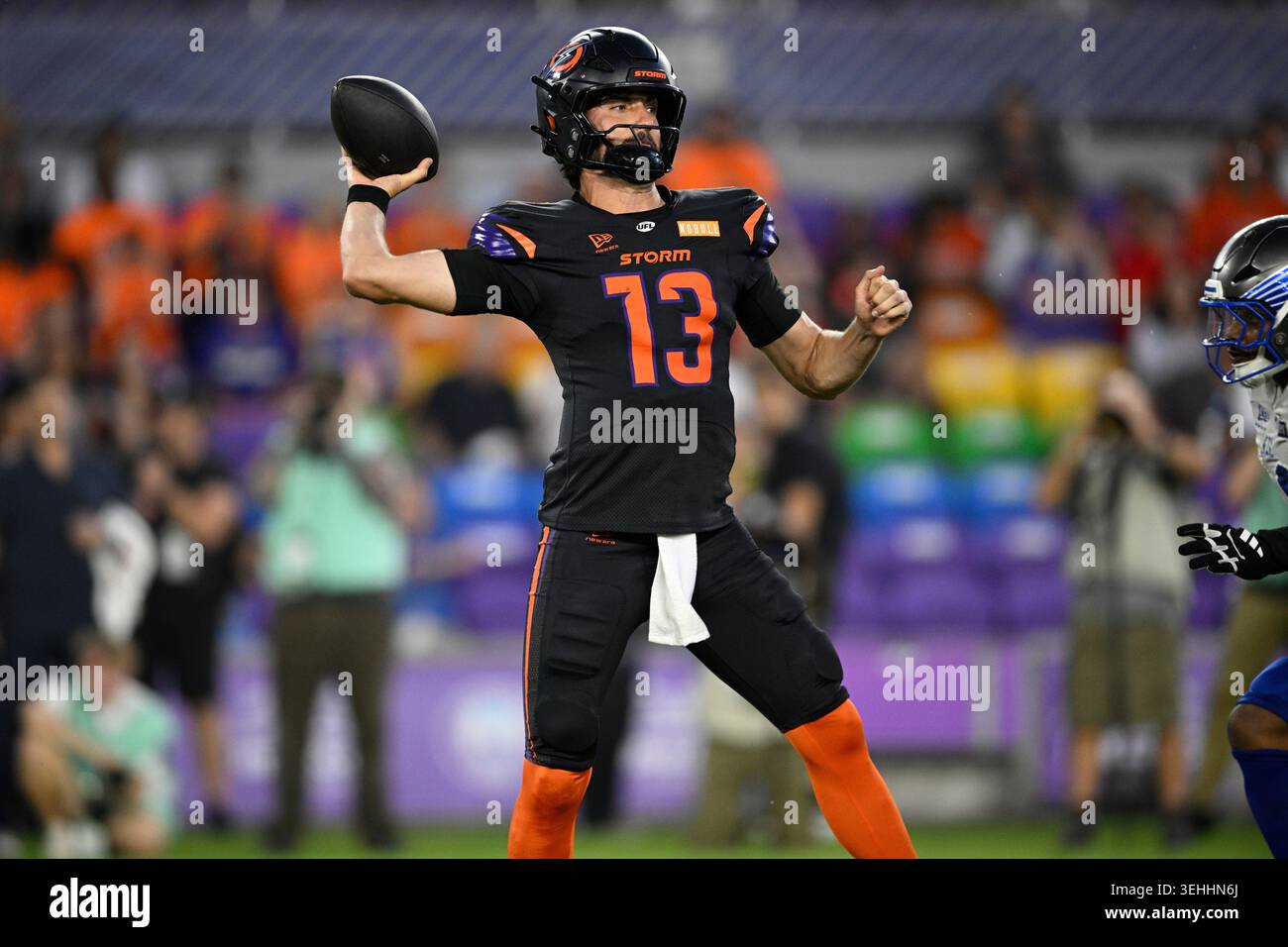 Orlando Storm quarterback Jack Plummer (13) throws a pass during a UFL ...