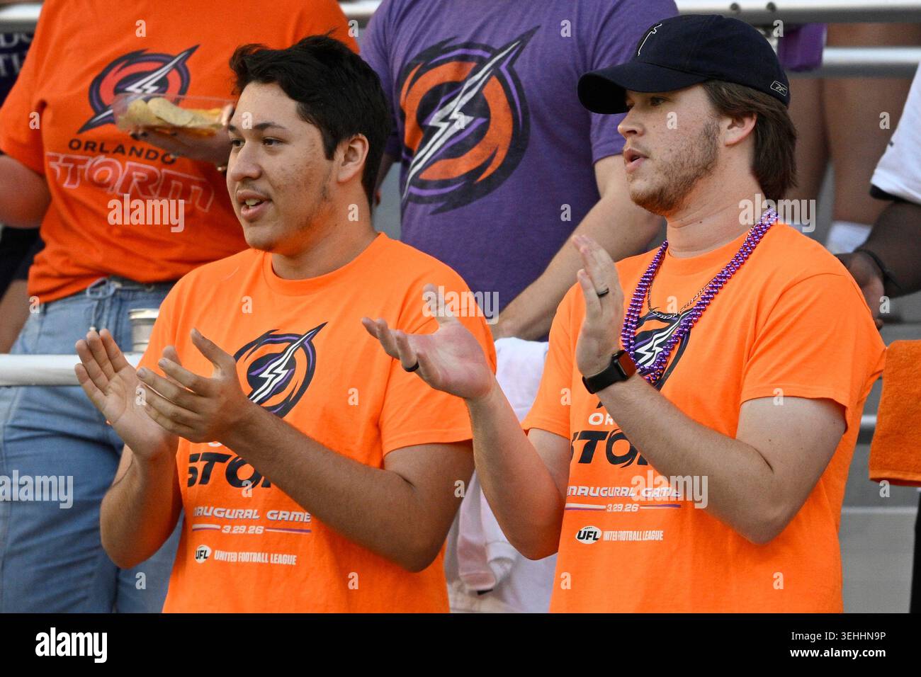 Fans cheer in the stands during a UFL football game between the Orlando ...