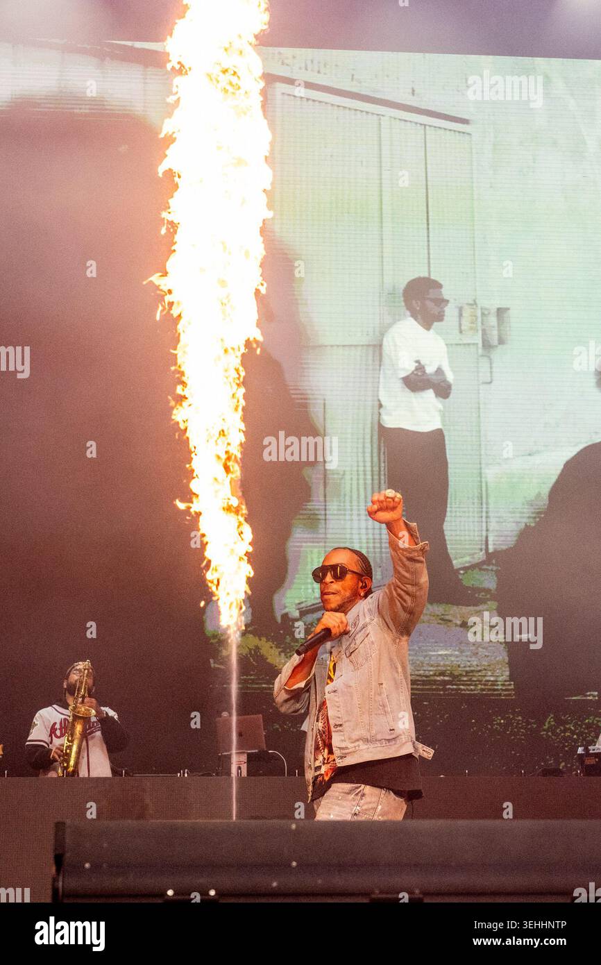 Ludacris performs during BottleRock Napa Valley on Sunday, May 24, 2026 ...