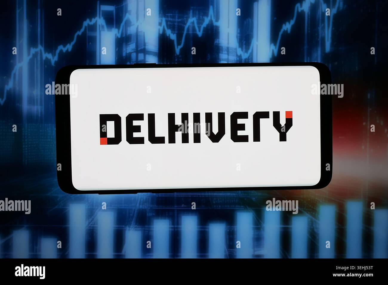 In this photo illustration, the logo of Indian supply chain company ...