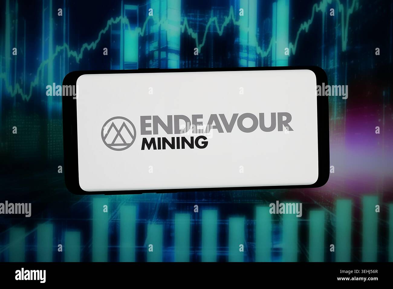 In this photo illustration, the logo of British company ENDEAVOUR ...