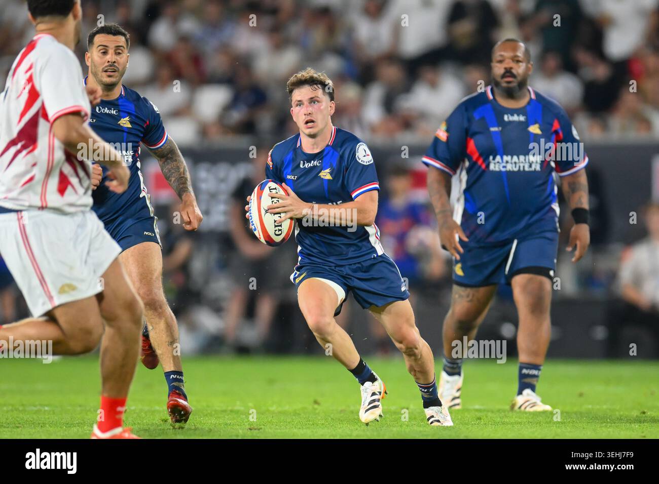 Lucas Moro of France and Mathieu Bastareaud of France and Sofiane ...