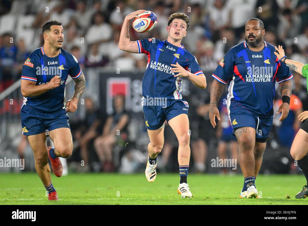 Lucas Moro of France and Mathieu Bastareaud of France and Sofiane ...