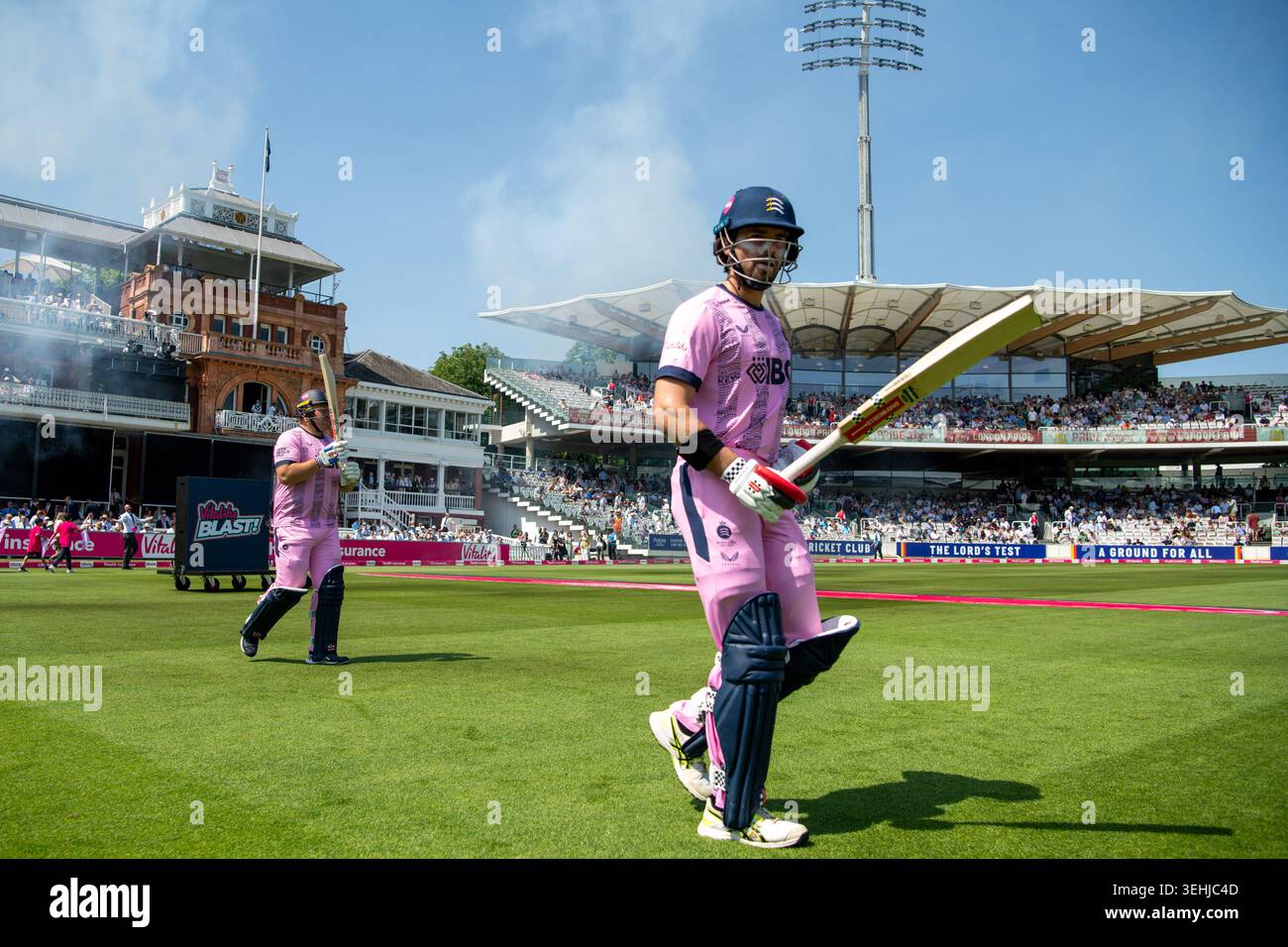 LONDON, ENGLAND - May 24: Max Holden and Adam Rossington of Middlesex ...