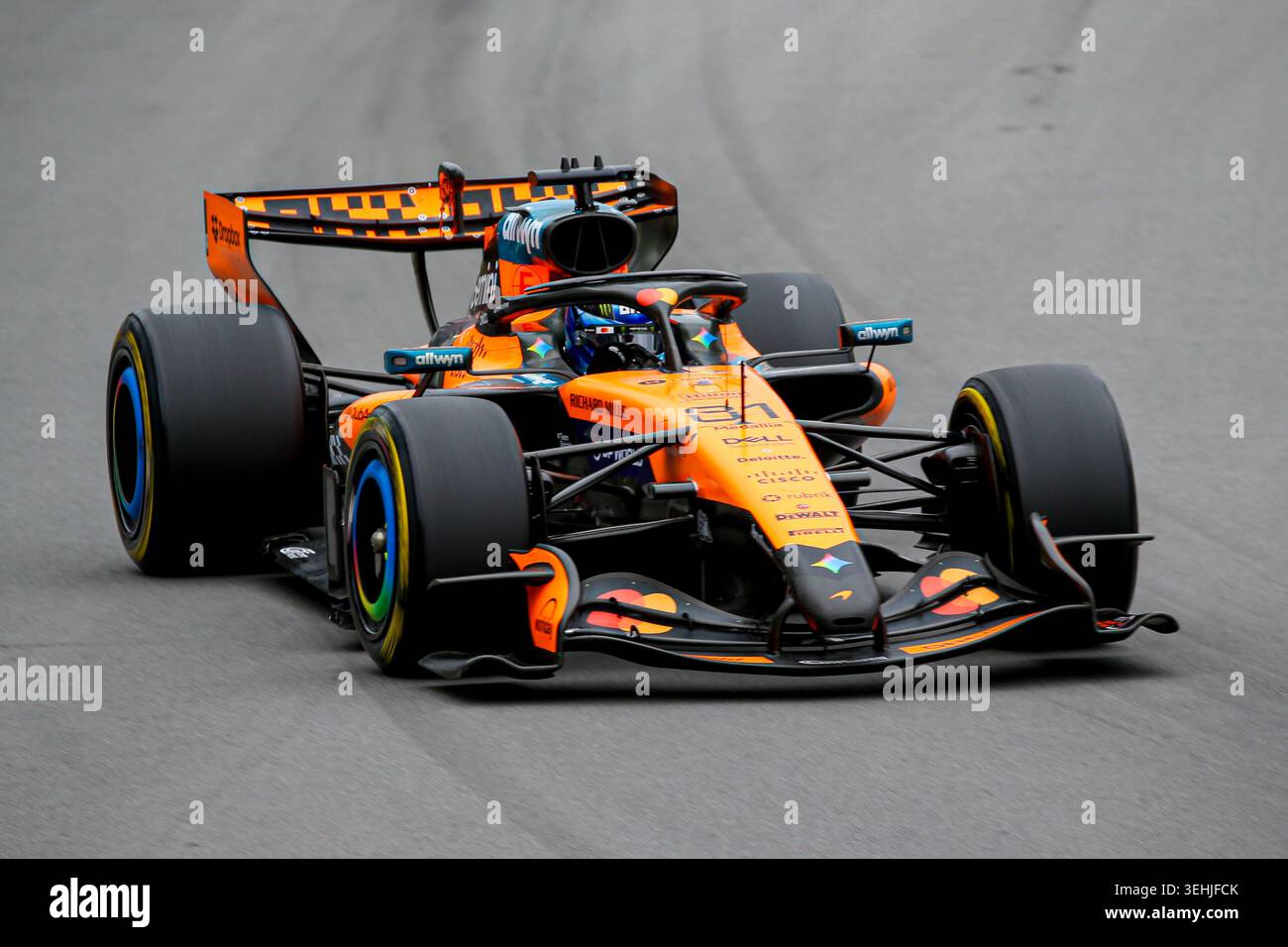 Oscar Piastri of Australia driving the (81) McLaren Mastercard F1 Team ...