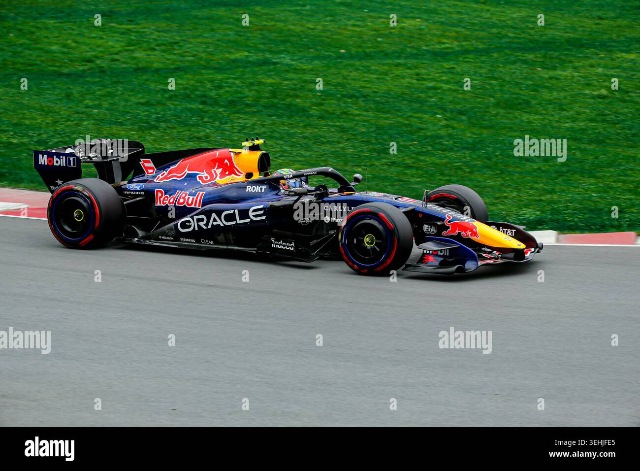 Isack Hadjar of France driving the (6) Oracle Red Bull Racing RB22 Ford ...
