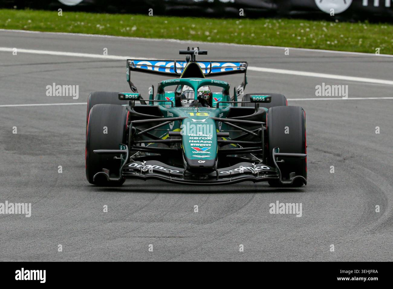 Lance Stroll of Canada driving the (18) Aston Martin Aramco F1 Team ...