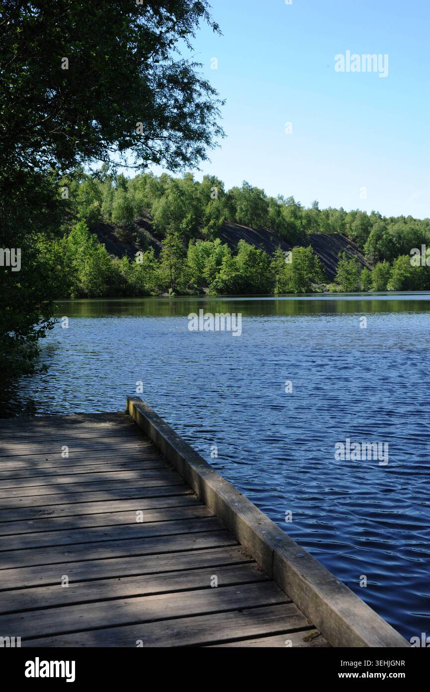 The mare a Goriaux , a flooded former mining site typical of Northern ...