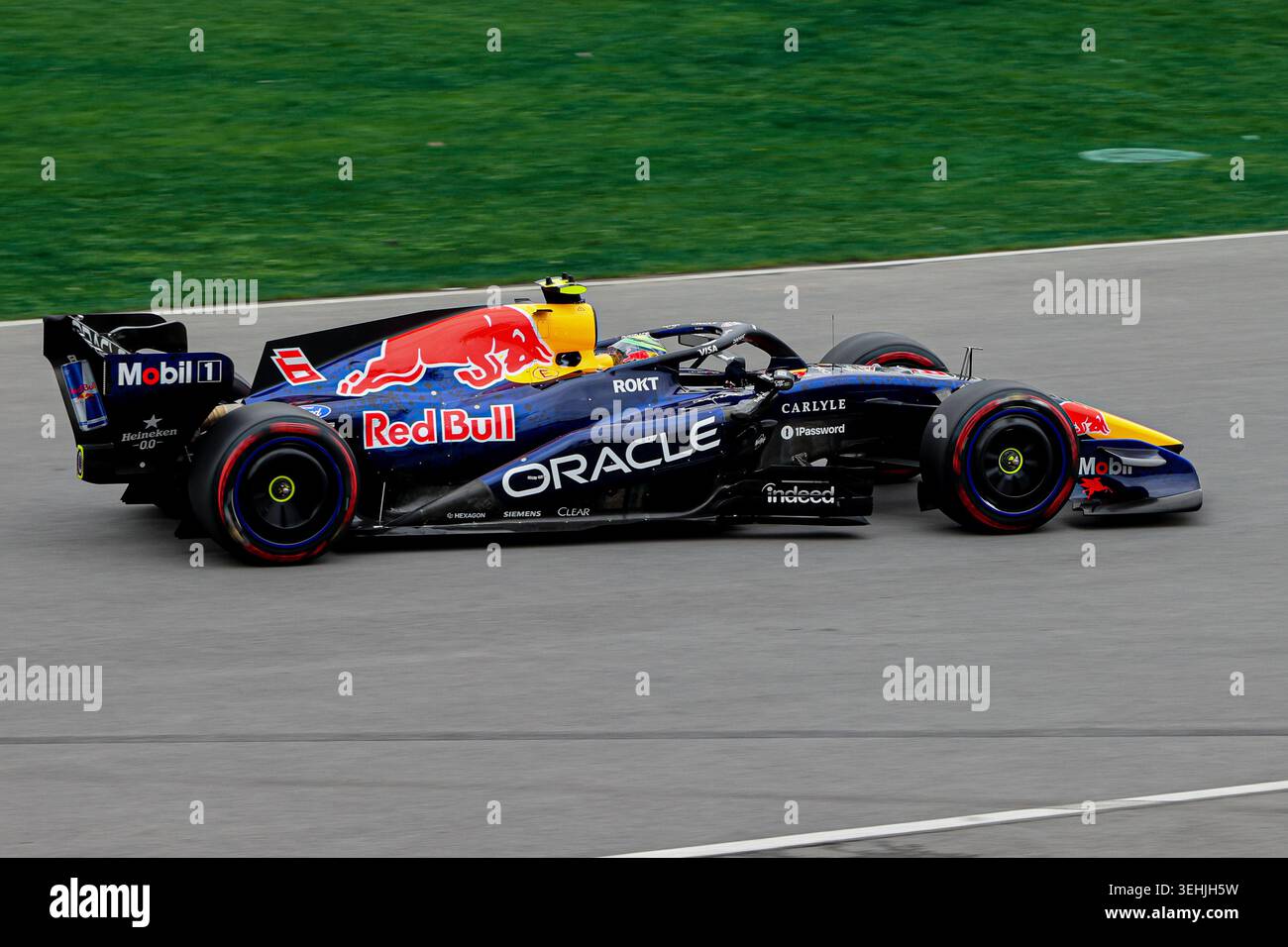 Isack Hadjar of France driving the (6) Oracle Red Bull Racing RB22 Ford ...