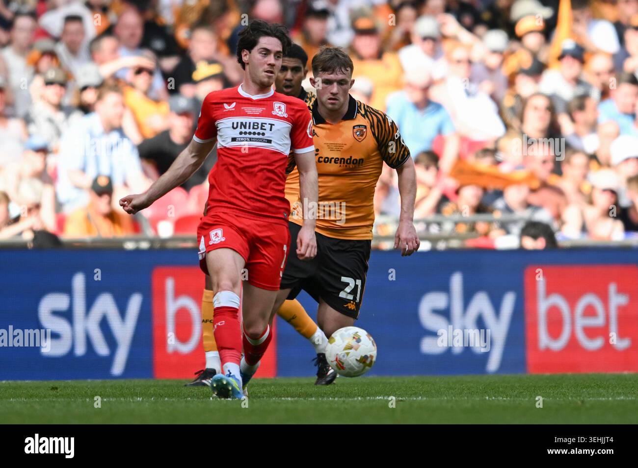 Hayden Hackney Captain of Middlesbrough during the Sky Bet Championship ...