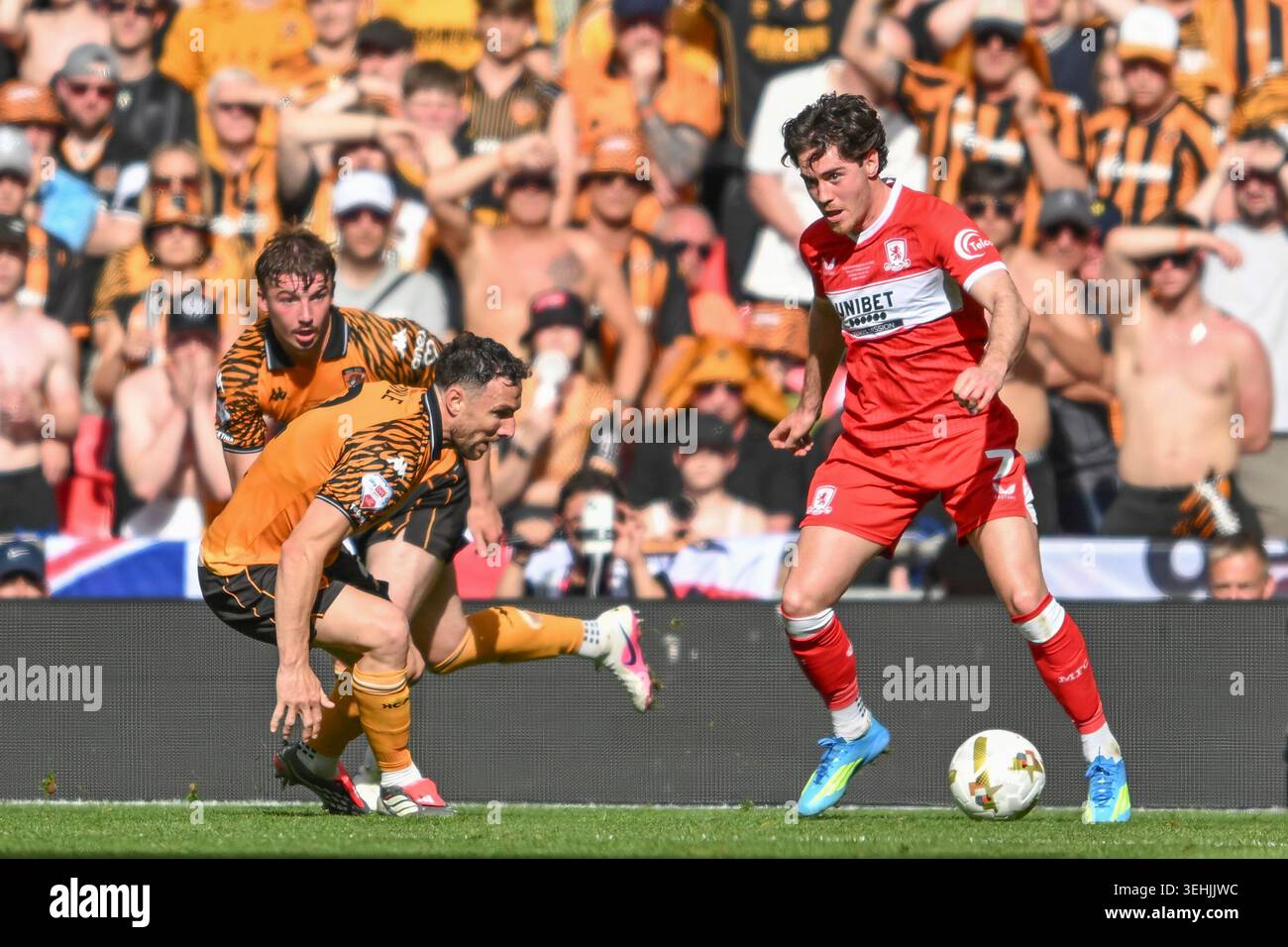 Hayden Hackney Captain of Middlesbrough during the Sky Bet Championship ...
