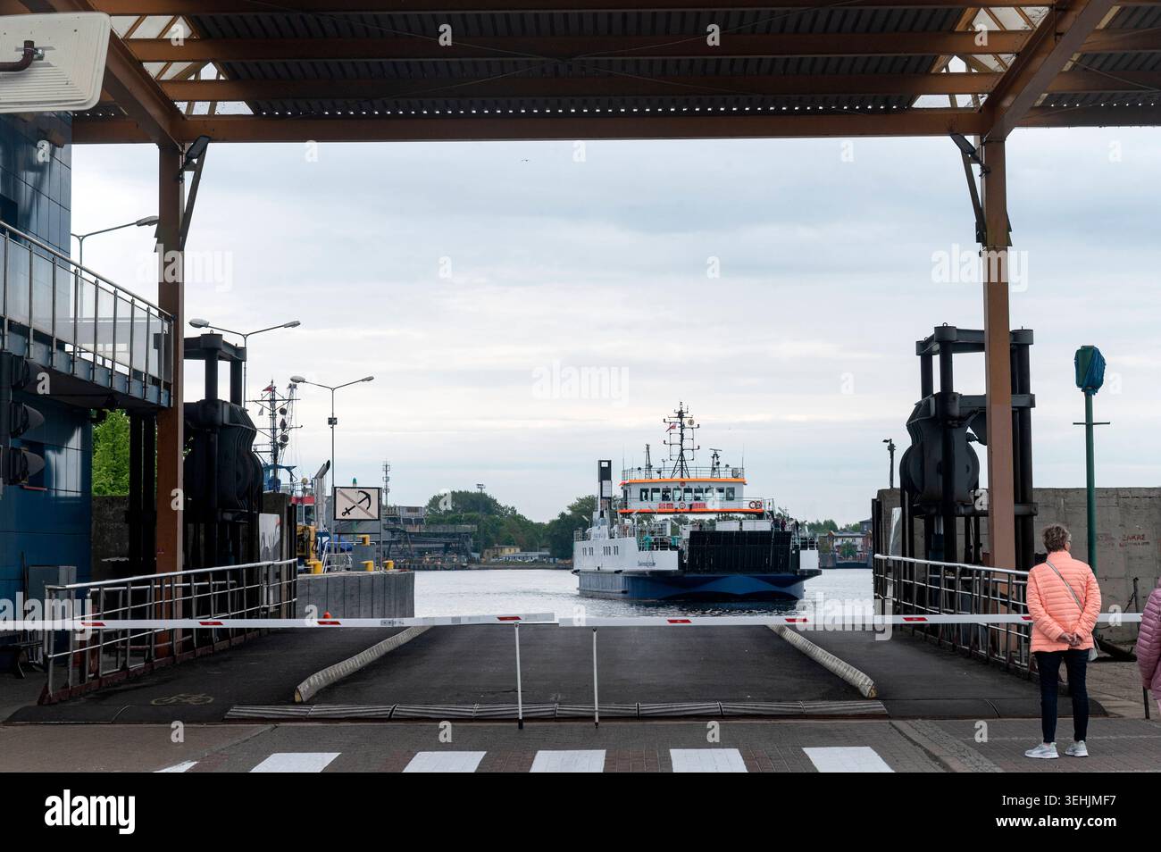 Swinoujscie Poland May 2026 Local ferry crossing the River Swina ferry ...