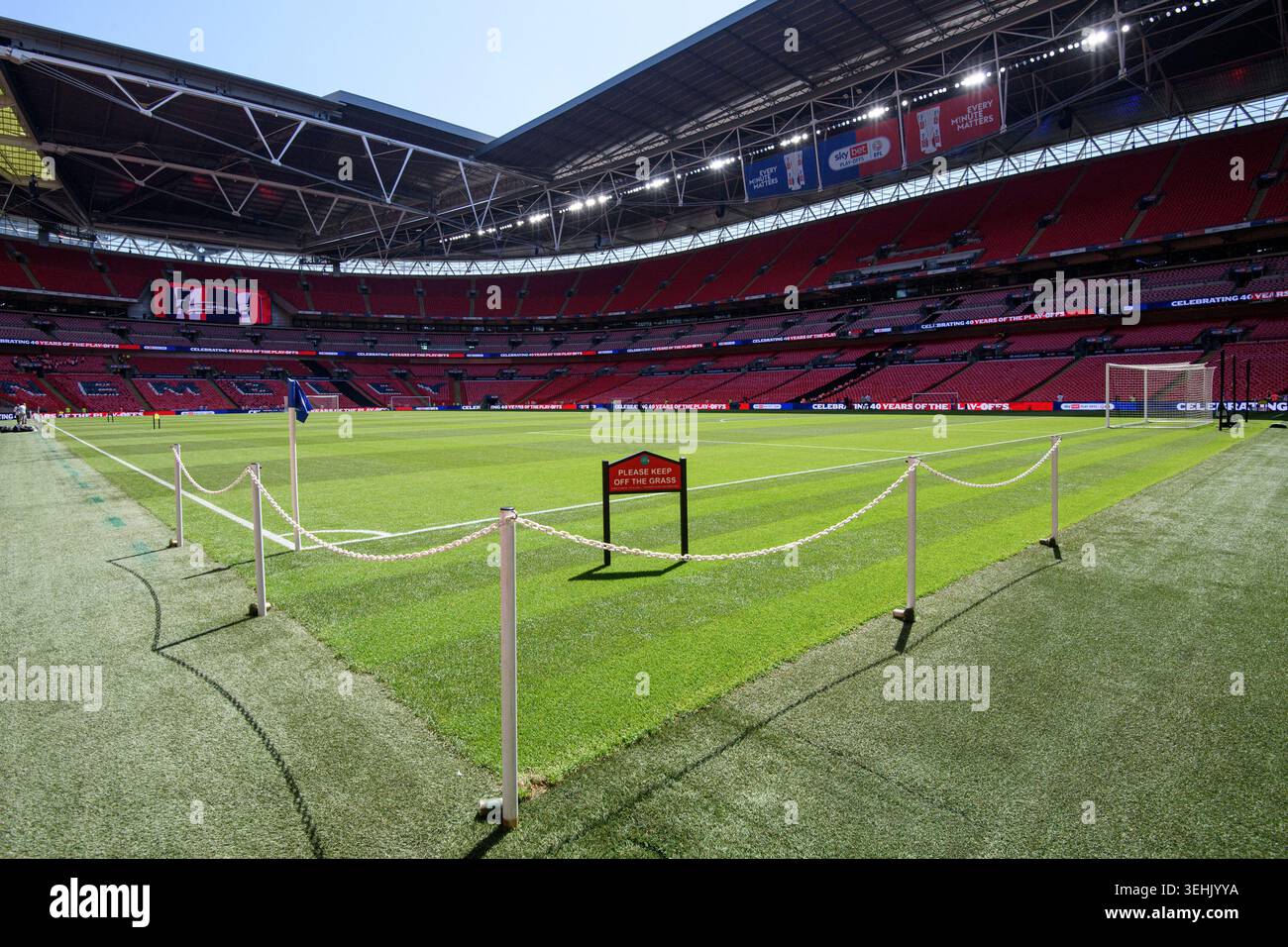 General view inside Wembley Stadium during the Sky Bet League 2 Play ...