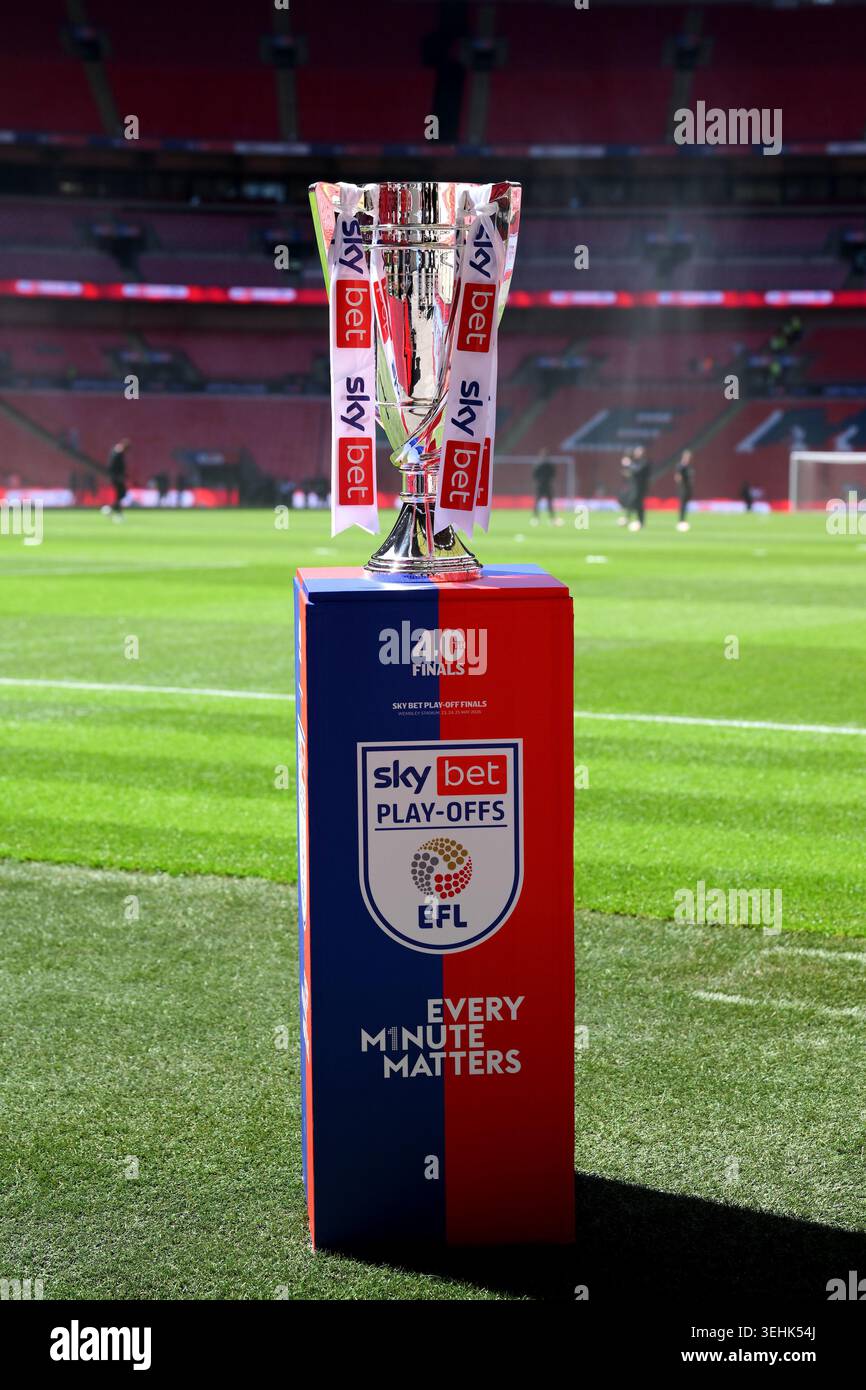 Sky bet League Two Play-Offs Final trophy during the Sky Bet League 2 ...