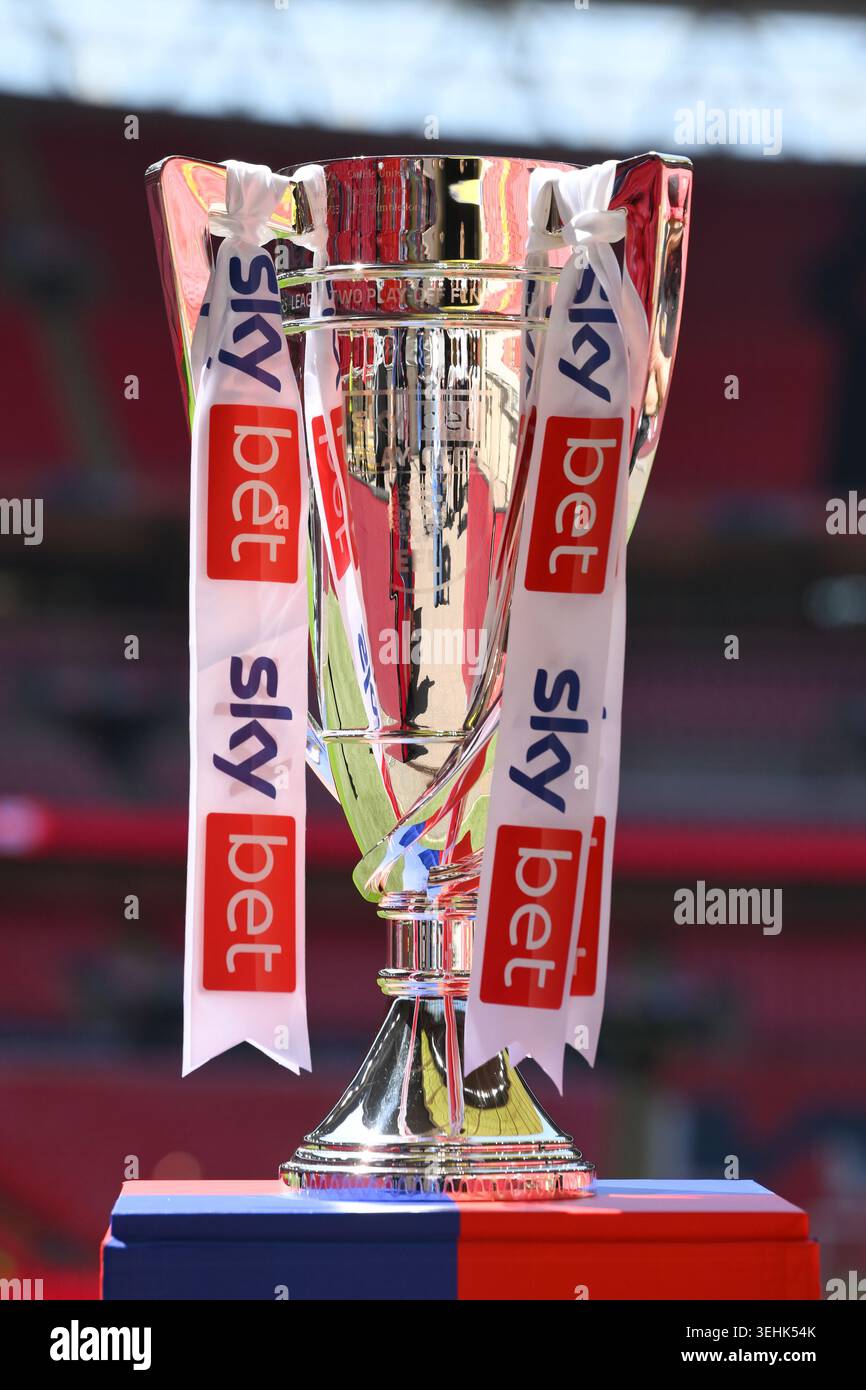 Sky bet League Two Play-Offs Final trophy during the Sky Bet League 2 ...