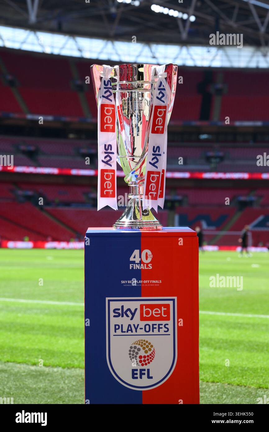 Sky bet League Two Play-Offs Final trophy during the Sky Bet League 2 ...