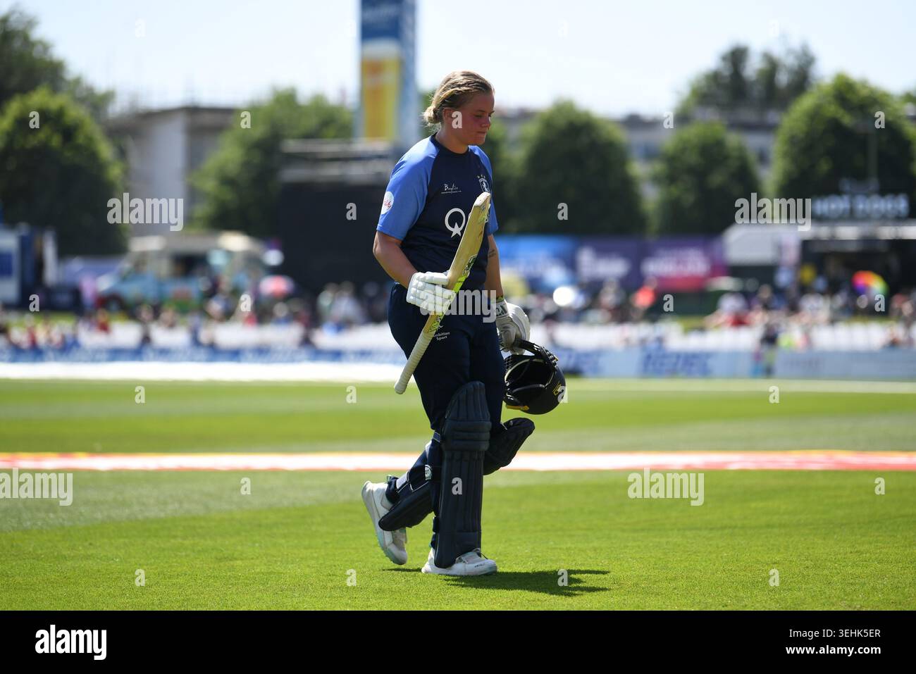 Canterbury, England. 25th May 2026. Amy Gordon walks off after scoring ...