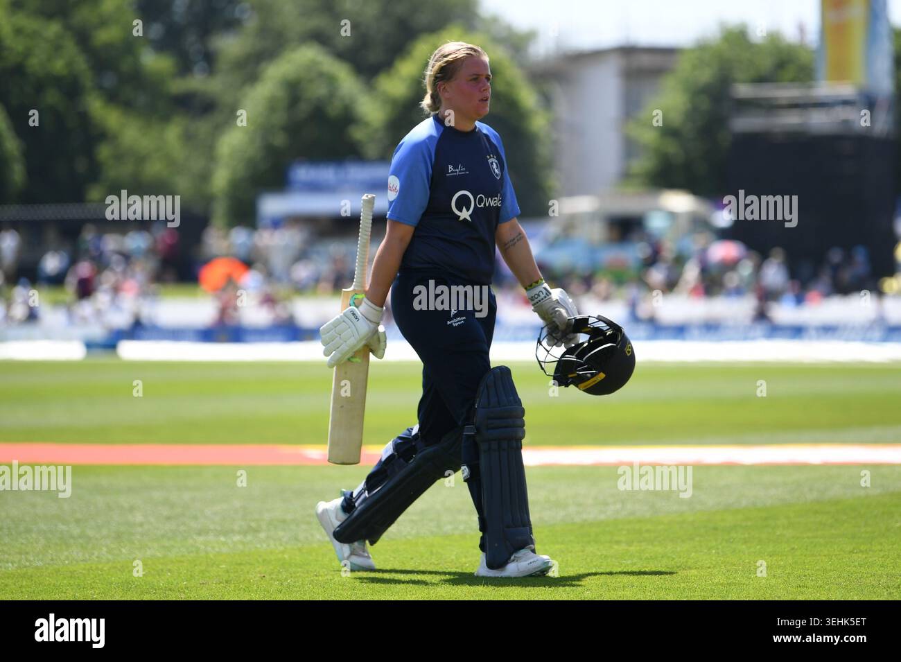 Canterbury, England. 25th May 2026. Amy Gordon walks off after scoring ...