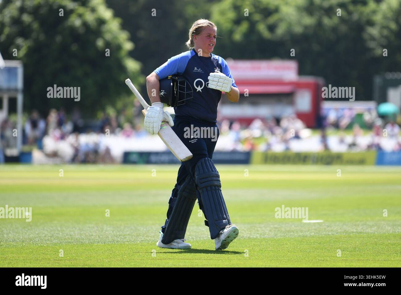 Canterbury, England. 25th May 2026. Amy Gordon walks off after scoring ...