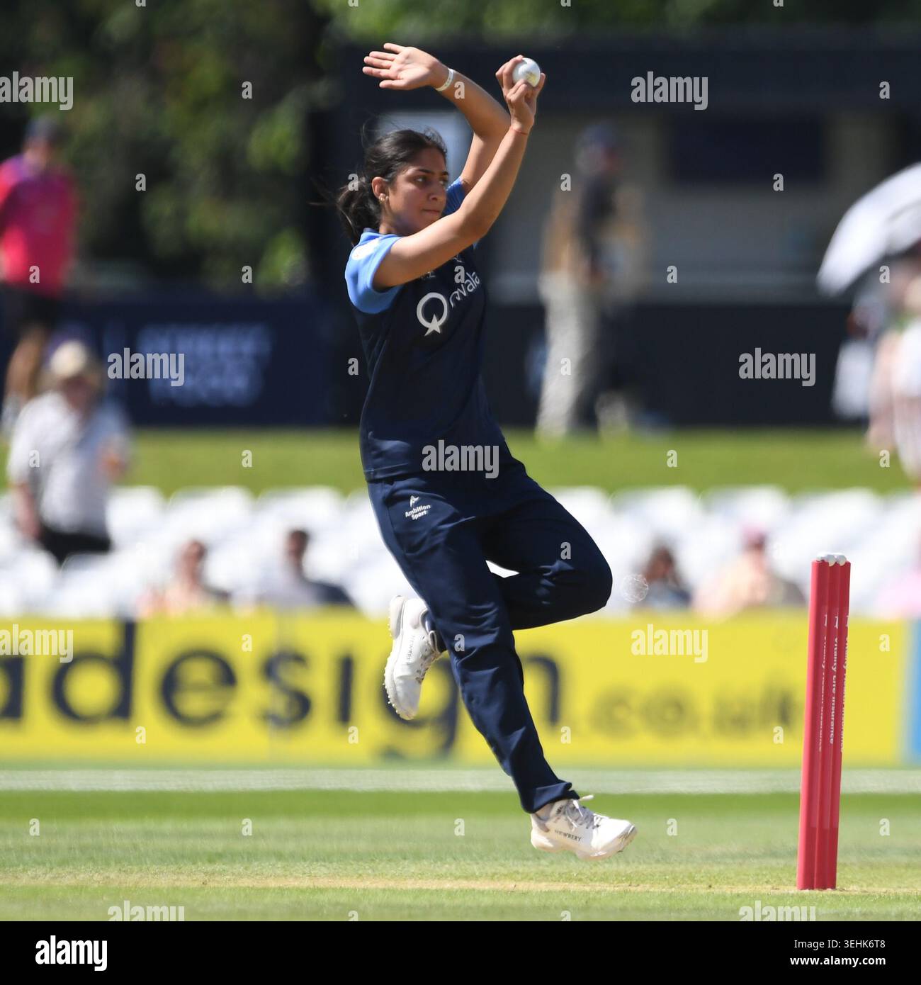 Canterbury, England. 25th May 2026. Zeena Bilal during the Vitality T20 ...